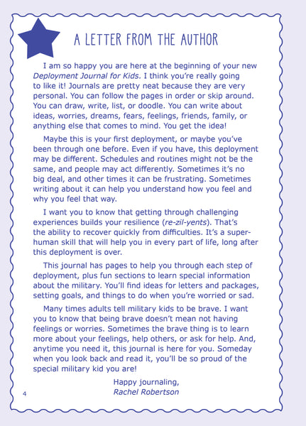 Deployment Journal for Kids (Second Edition) by Rachel Robertson CASE ...